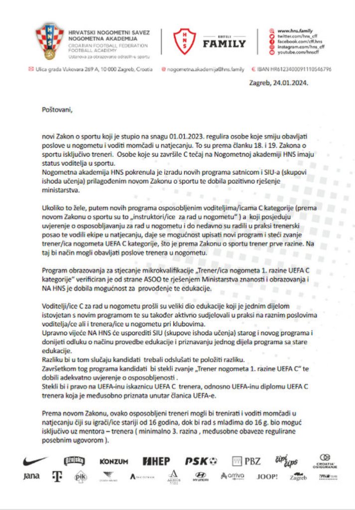 MNS Program obrazovanja trenera C kategorije za stjecanje mikrokvalifikacije, trenera/ice ...